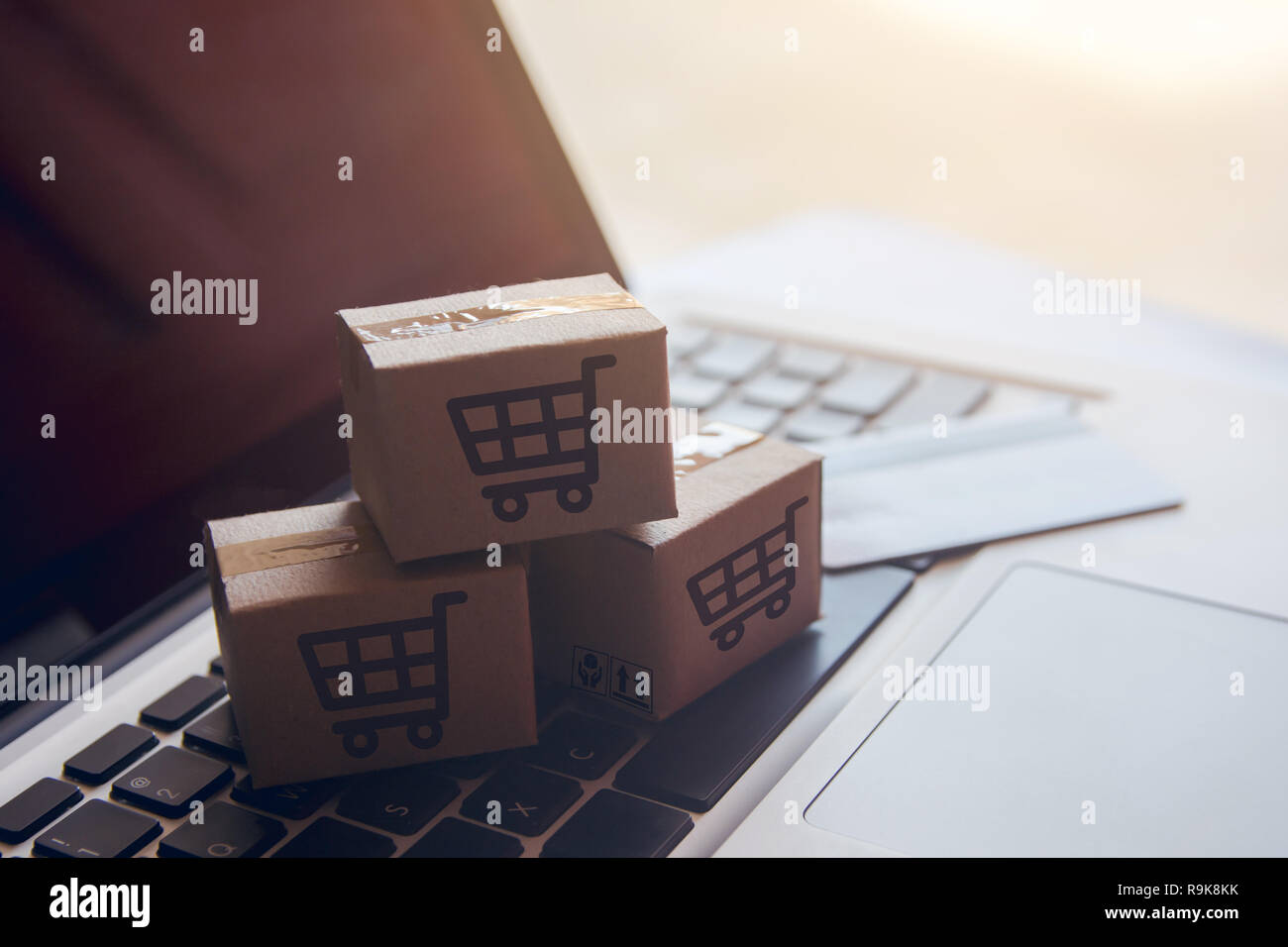 Shopping online concept - Shopping service on The online web. with ...