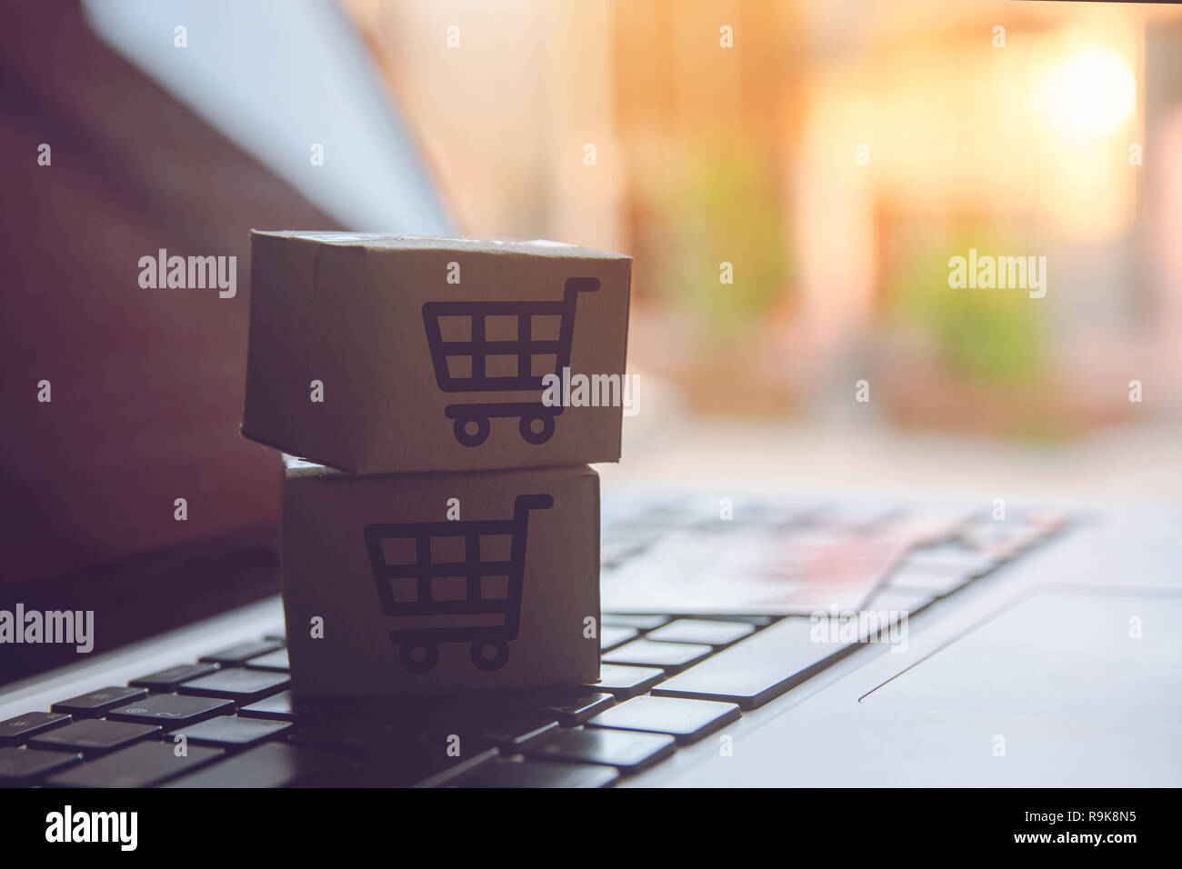 Shopping online concept - Shopping service on The online web. with ...