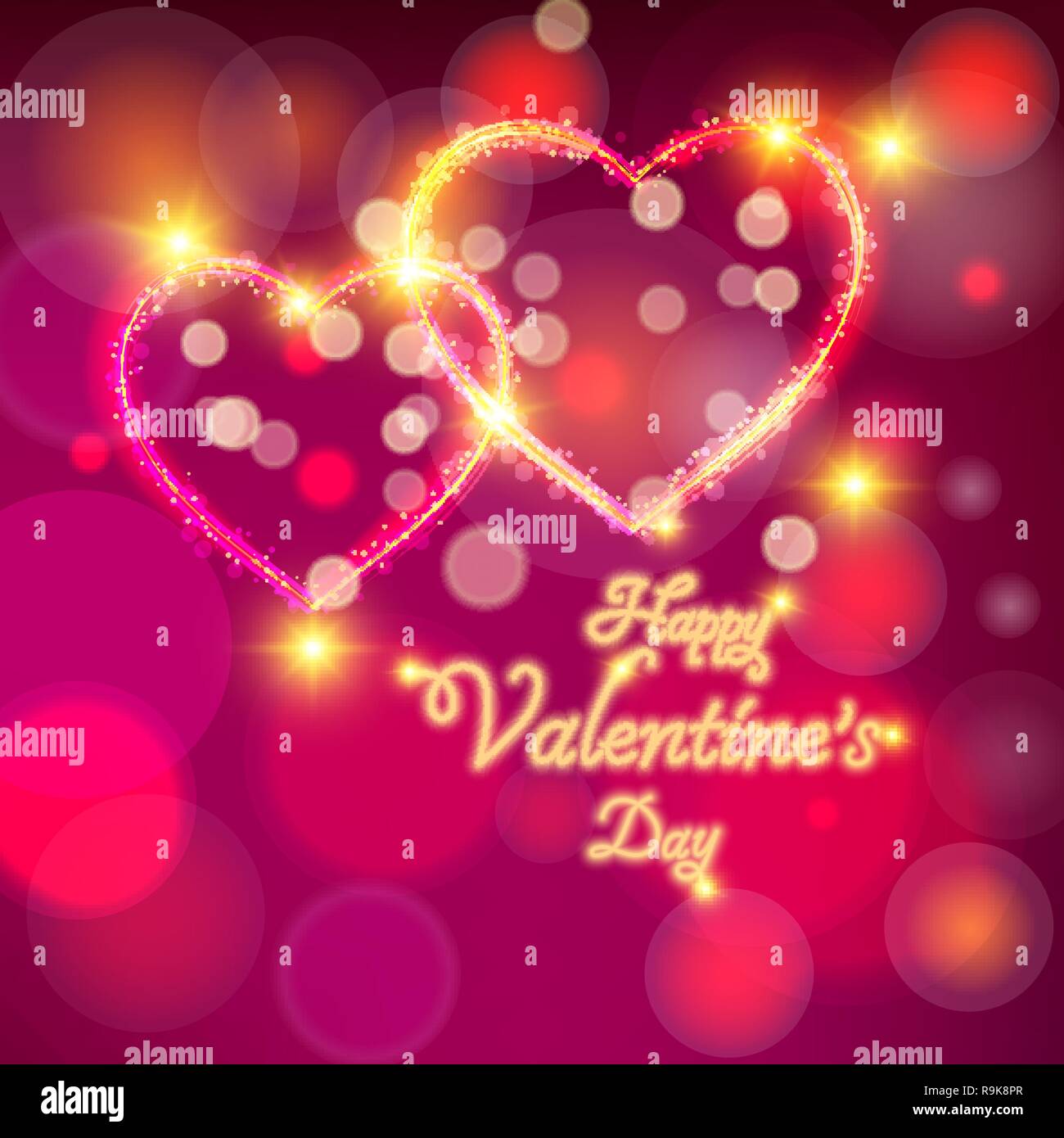 With St. Valentine's Day. A bright multi-colored background with ...