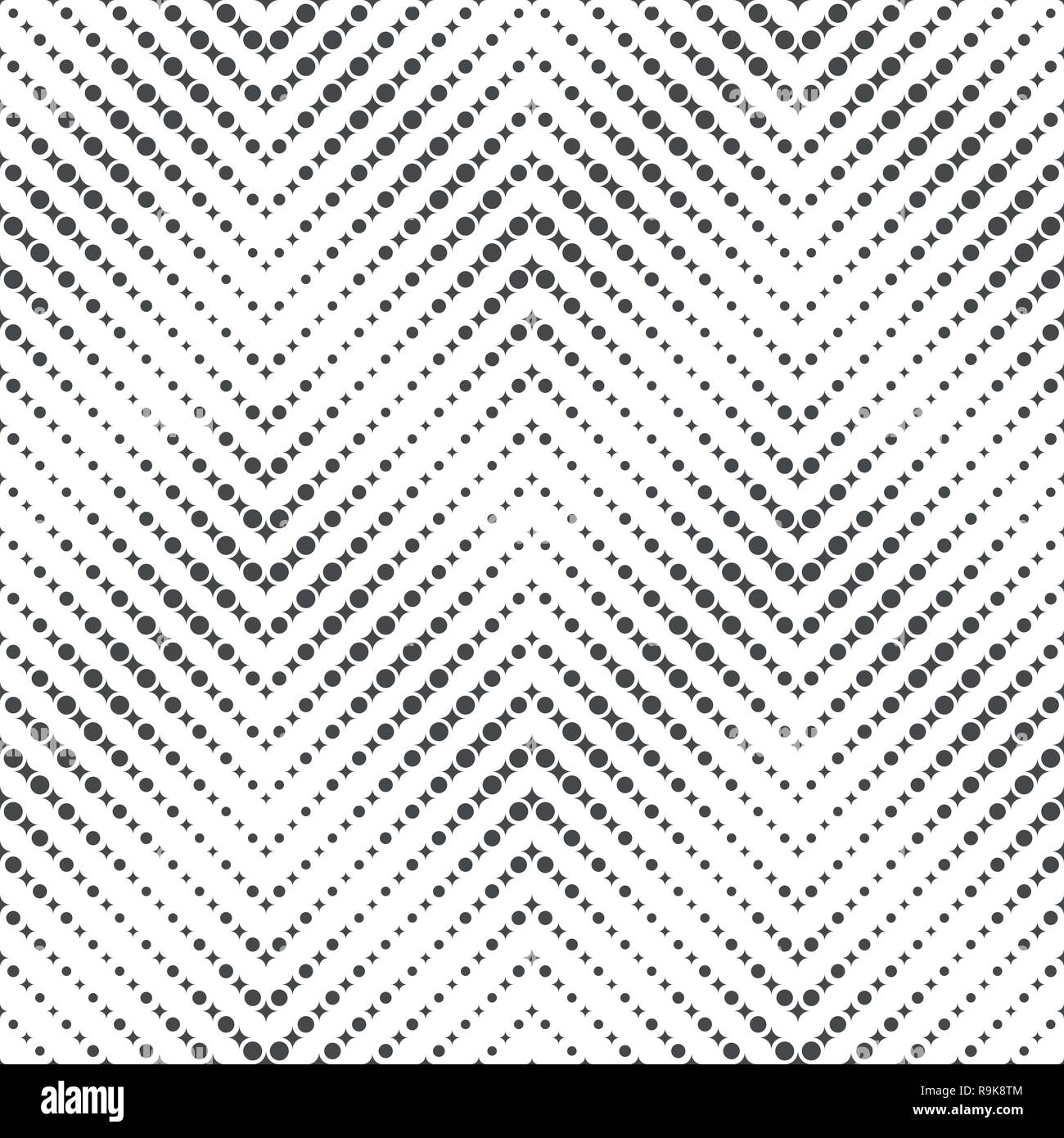 Vector seamless pattern. Modern stylish texture in the form of zigzags, waves. Regularly ...