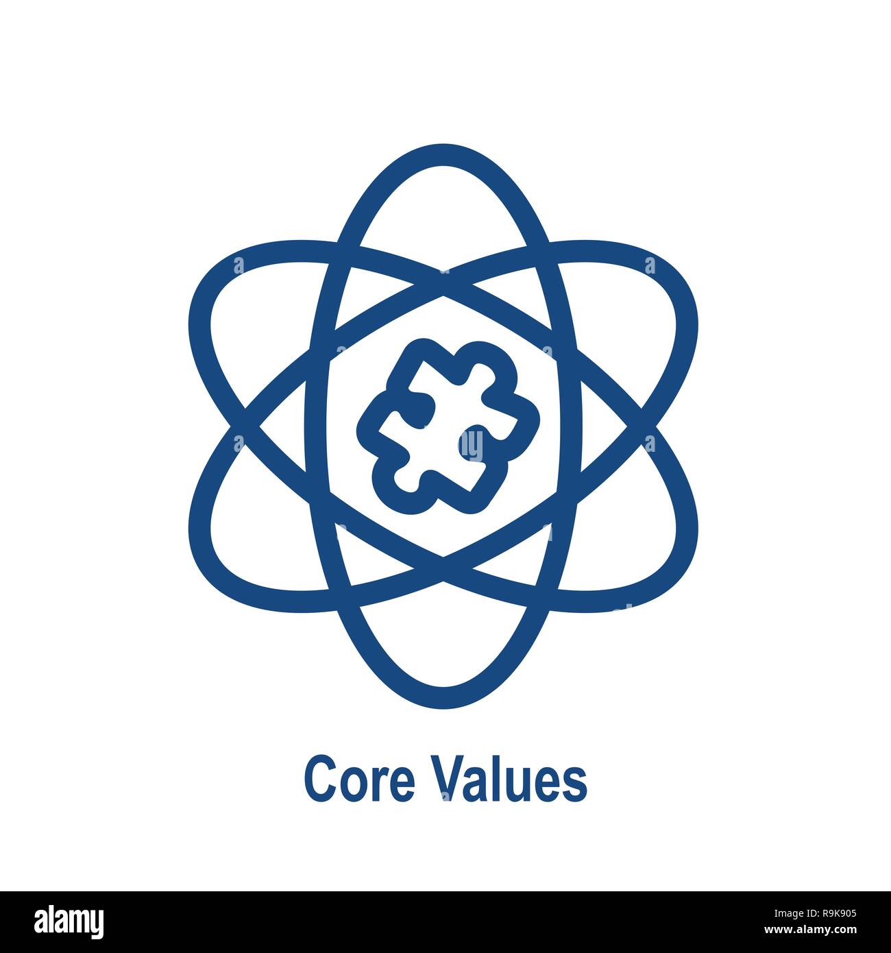 Core Values Outline / Line Icon Conveying Specific Purpose Stock Vector ...
