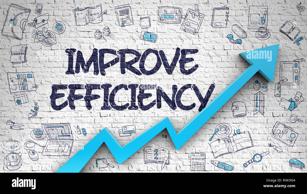Improve Efficiency - Modern Style Illustration with Doodle Design ...