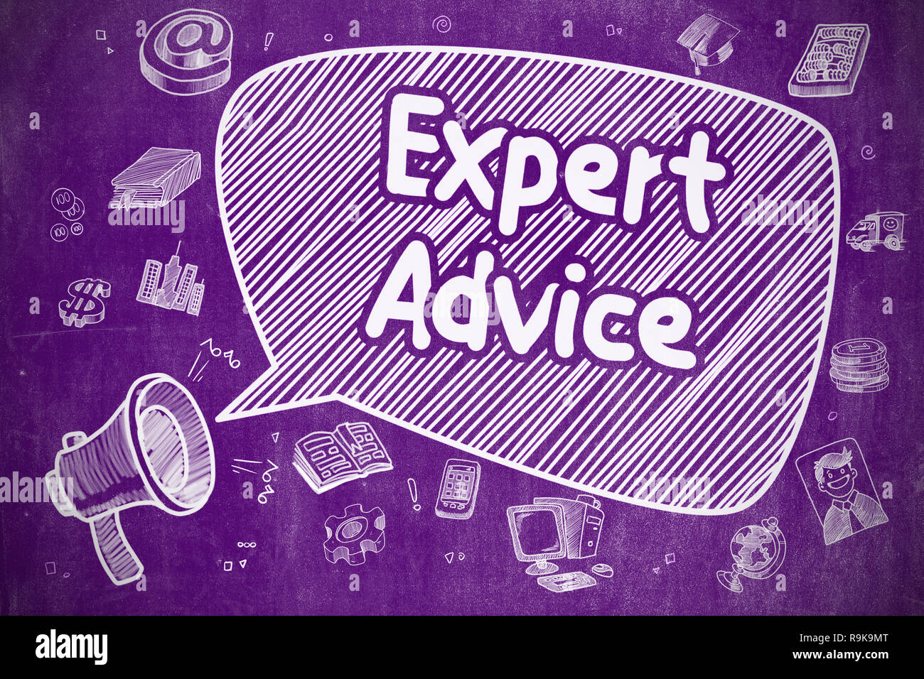 Screaming Loudspeaker with Wording Expert Advice on Speech Bubble ...