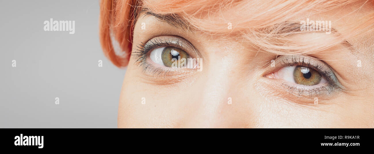 beautiful detail close-up shot of human eyes Stock Photo - Alamy