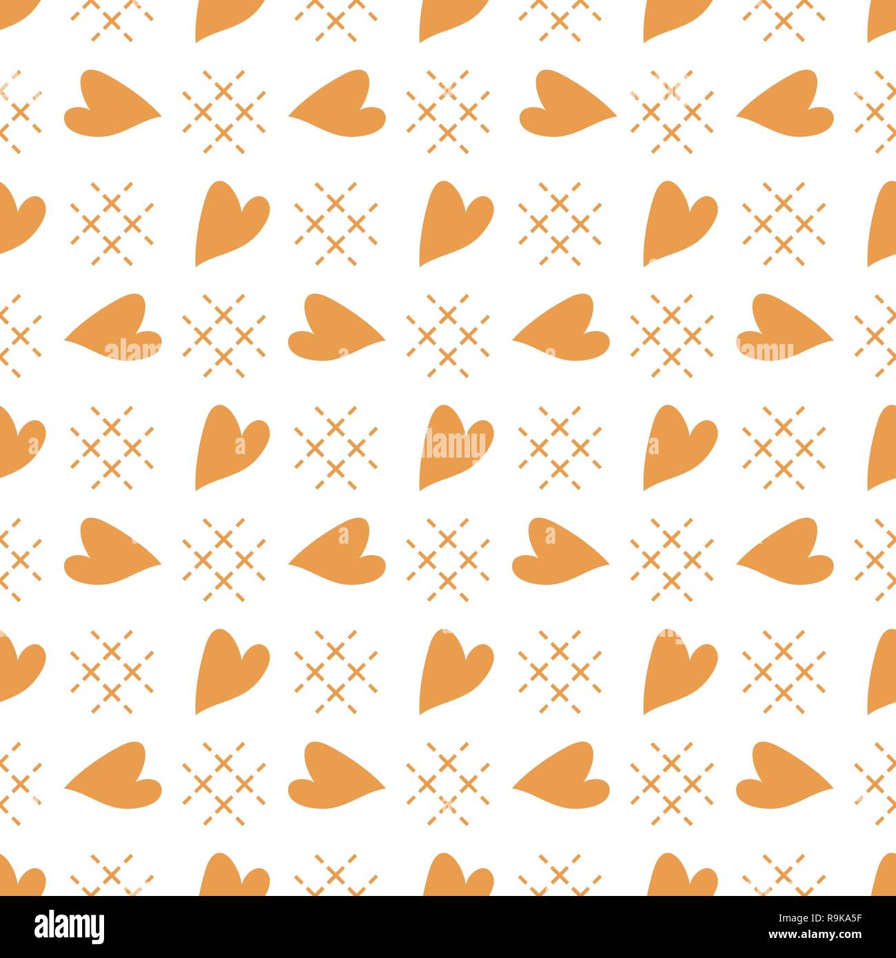 Cute seamless pattern with hearts. Happy Valentine's Day. Romantic ...