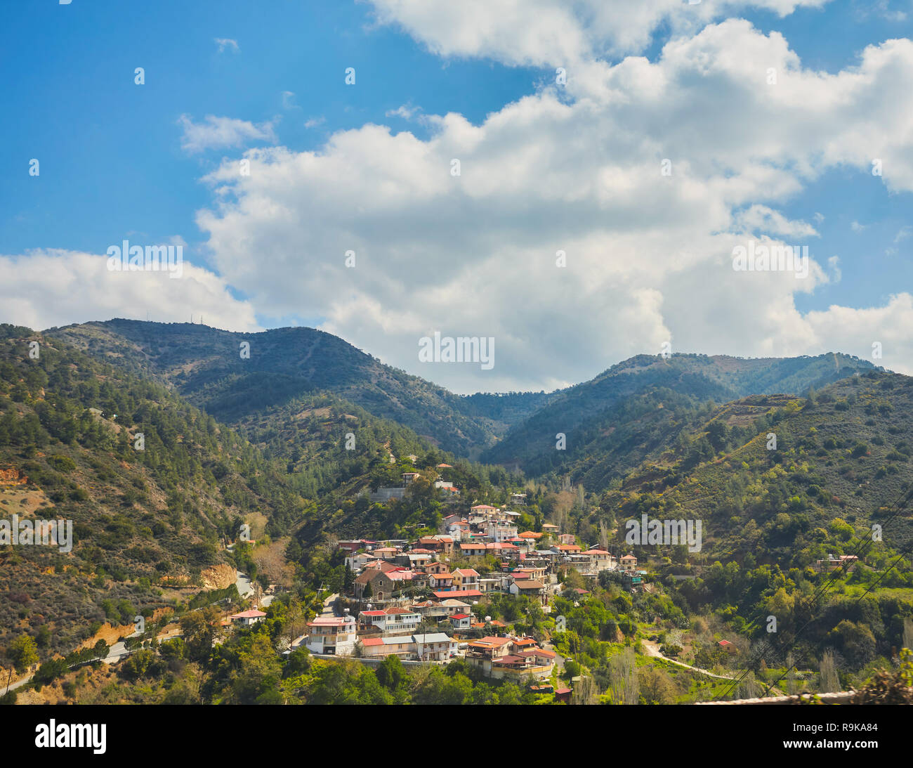 Small traditional village in mountains of Cyprus Stock Photo - Alamy