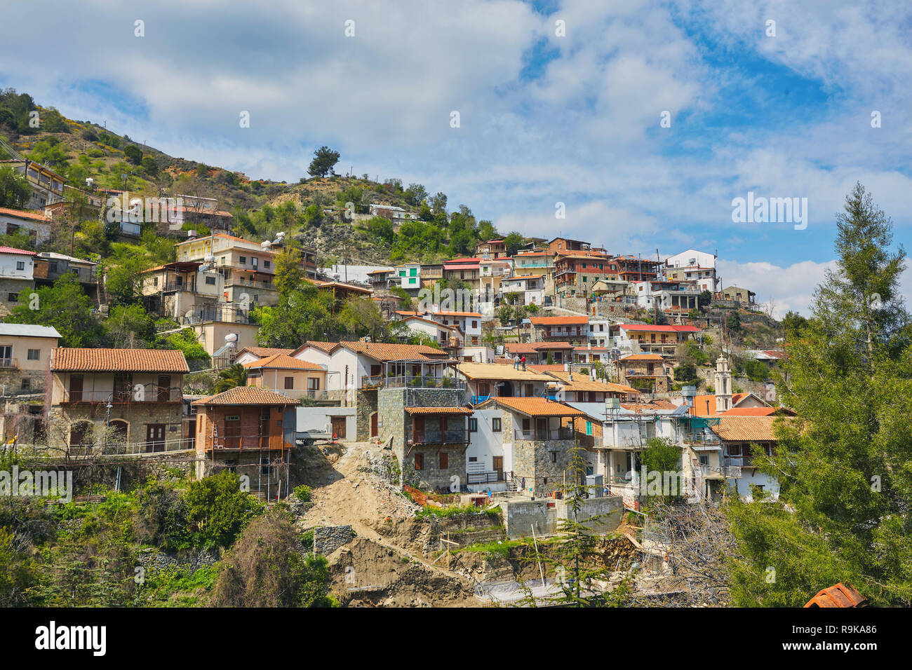 Small traditional village in mountains of Cyprus Stock Photo - Alamy