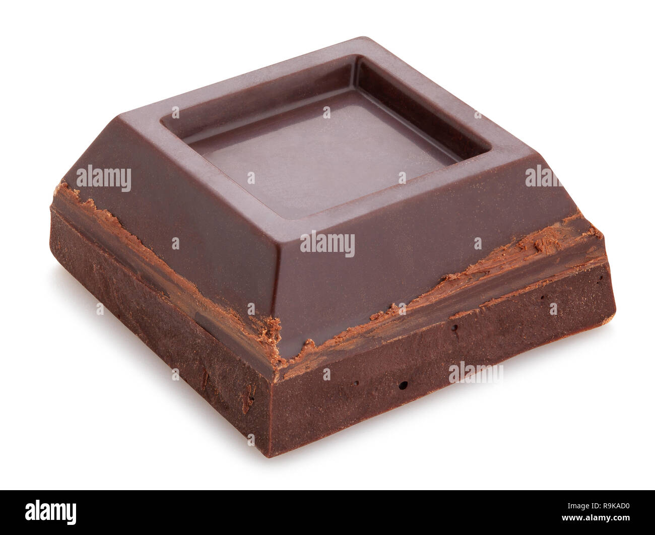 sliced chocolate bar path isolated Stock Photo - Alamy