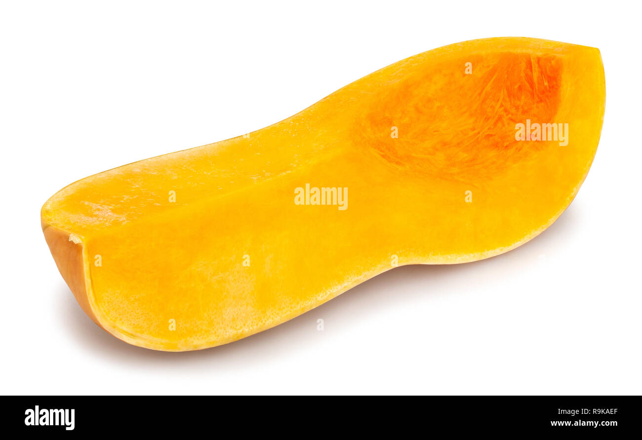 sliced butternut squash path isolated Stock Photo - Alamy