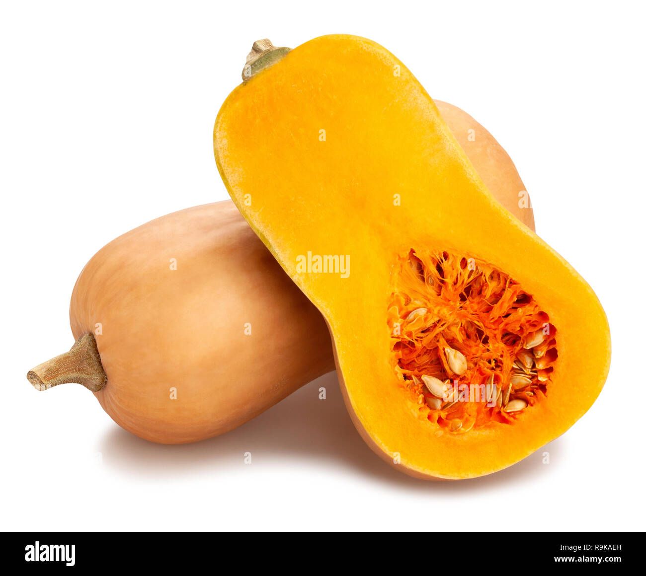 sliced butternut squash path isolated Stock Photo - Alamy