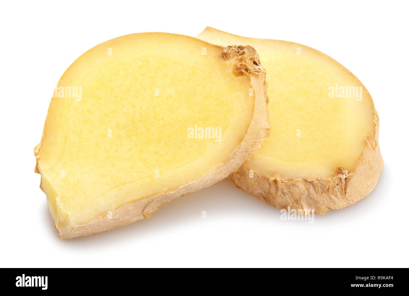 sliced ginger path isolated Stock Photo - Alamy