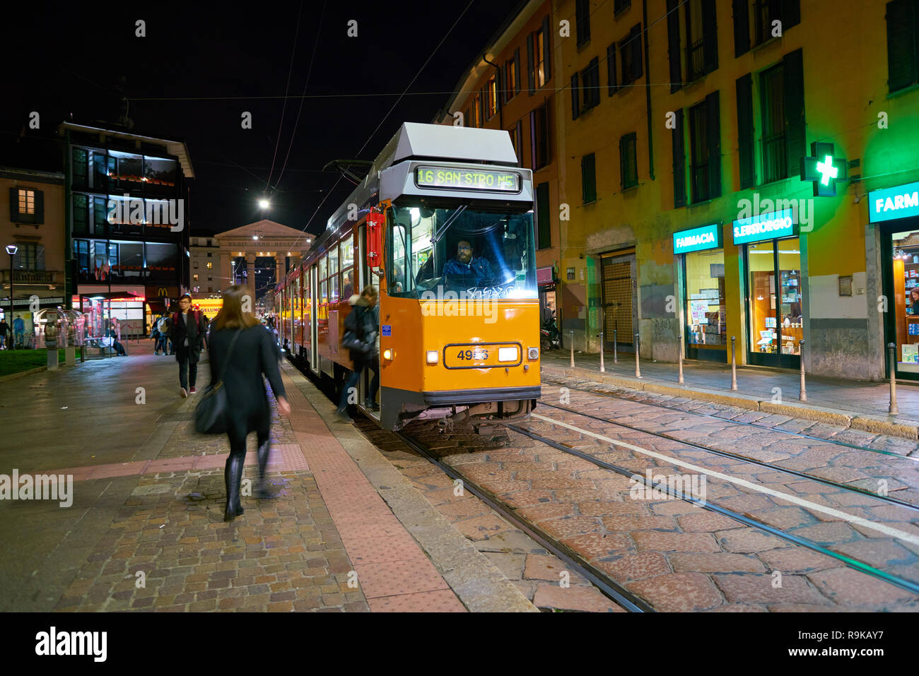 MILAN, ITALY - CIRCA NOVEMBER, 2017: tram in the city of Milan Stock ...