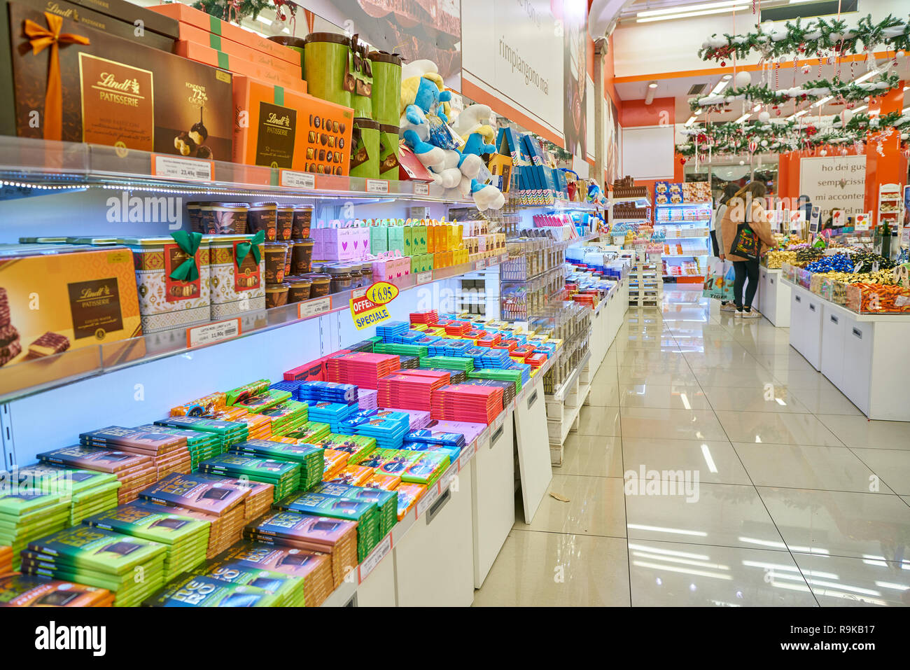 MILAN, ITALY - CIRCA NOVEMBER, 2017: sweets on display at OD Store ...