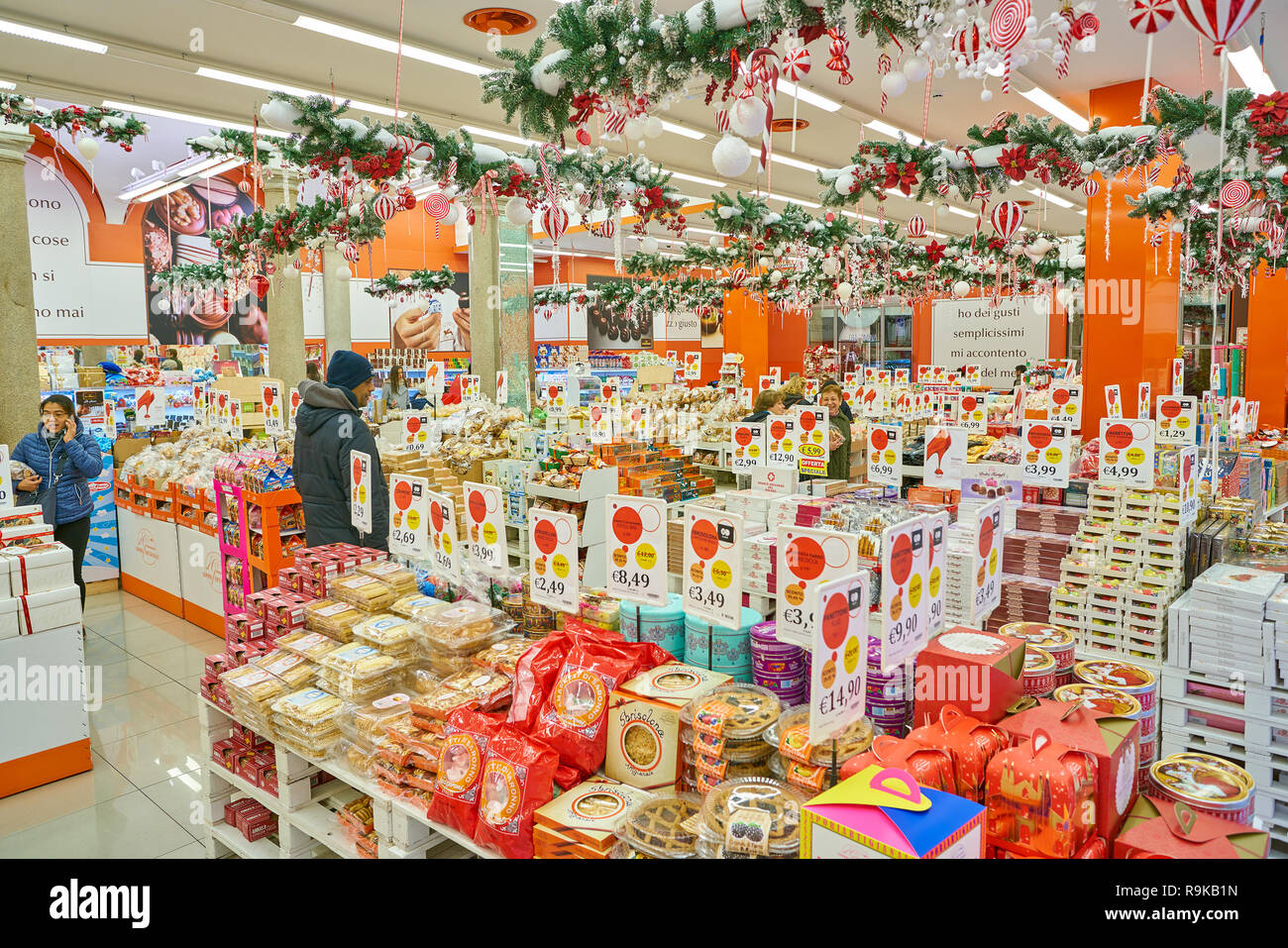 MILAN, ITALY - CIRCA NOVEMBER, 2017: sweets on display at OD Store ...