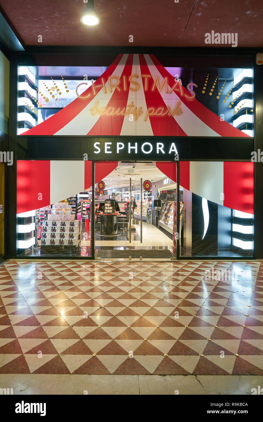 MILAN, ITALY - CIRCA NOVEMBER, 2017: Sephora store in Milan. Sephora is ...