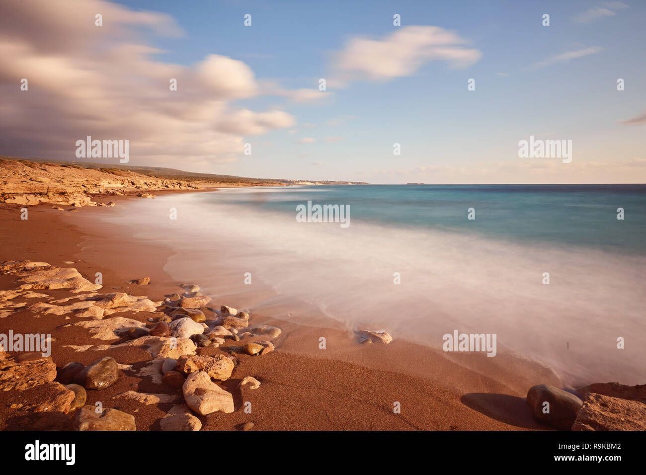 Cyprus - Mediterranean Sea coast. Lara Beach in Paphos district Stock ...