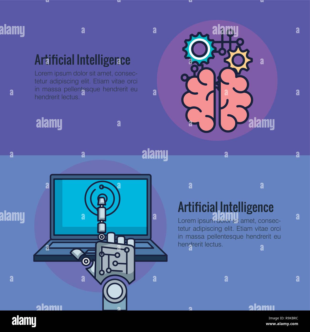 artificial intelligence infographic icons Stock Vector Image & Art - Alamy