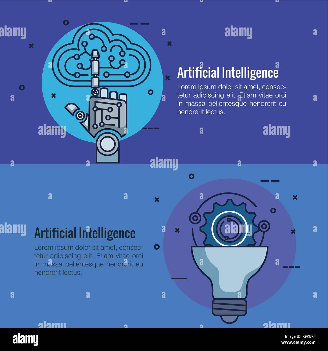 artificial intelligence infographic icons Stock Vector Image & Art - Alamy