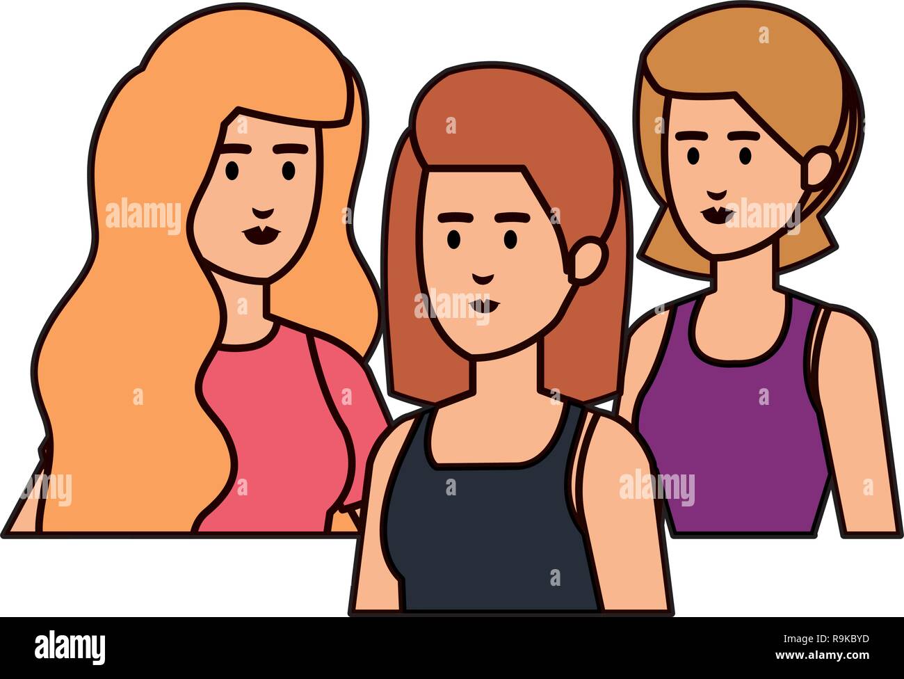 group of businesswomen avatars characters Stock Vector Image & Art - Alamy