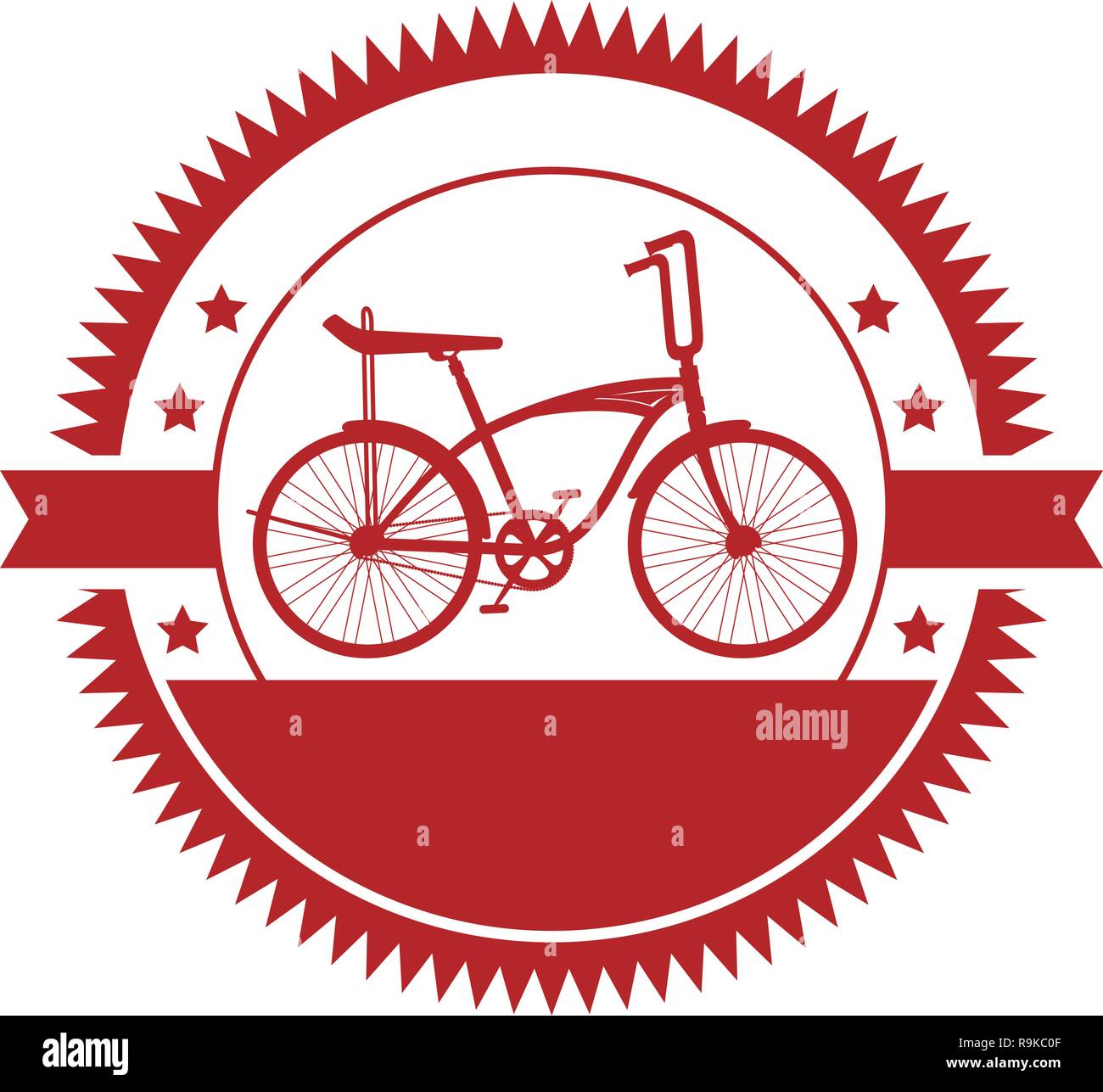 seal with retro bicycle Stock Vector Image & Art - Alamy
