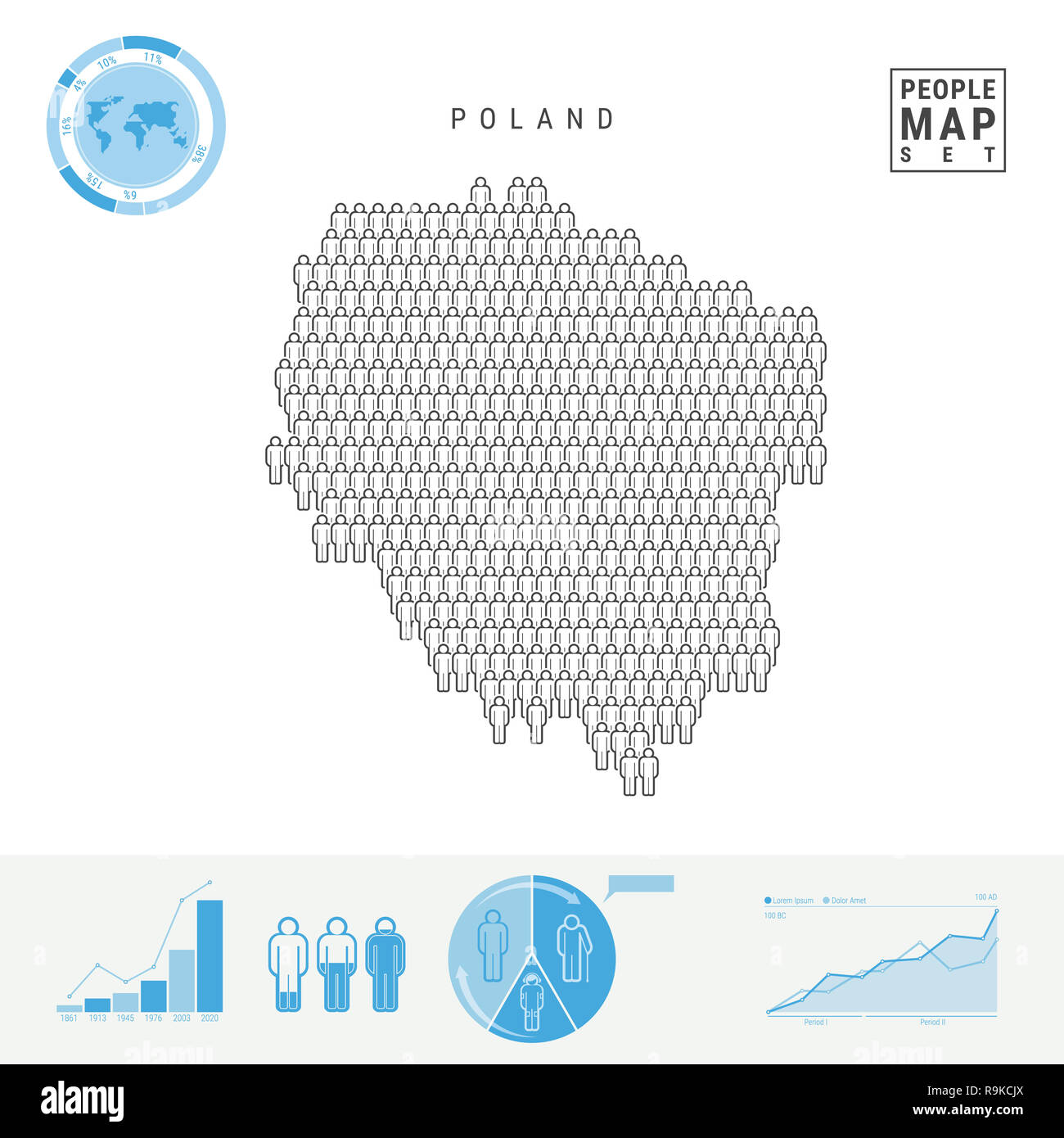Poland People Icon Map. People Crowd in the Shape of a Map of Poland ...