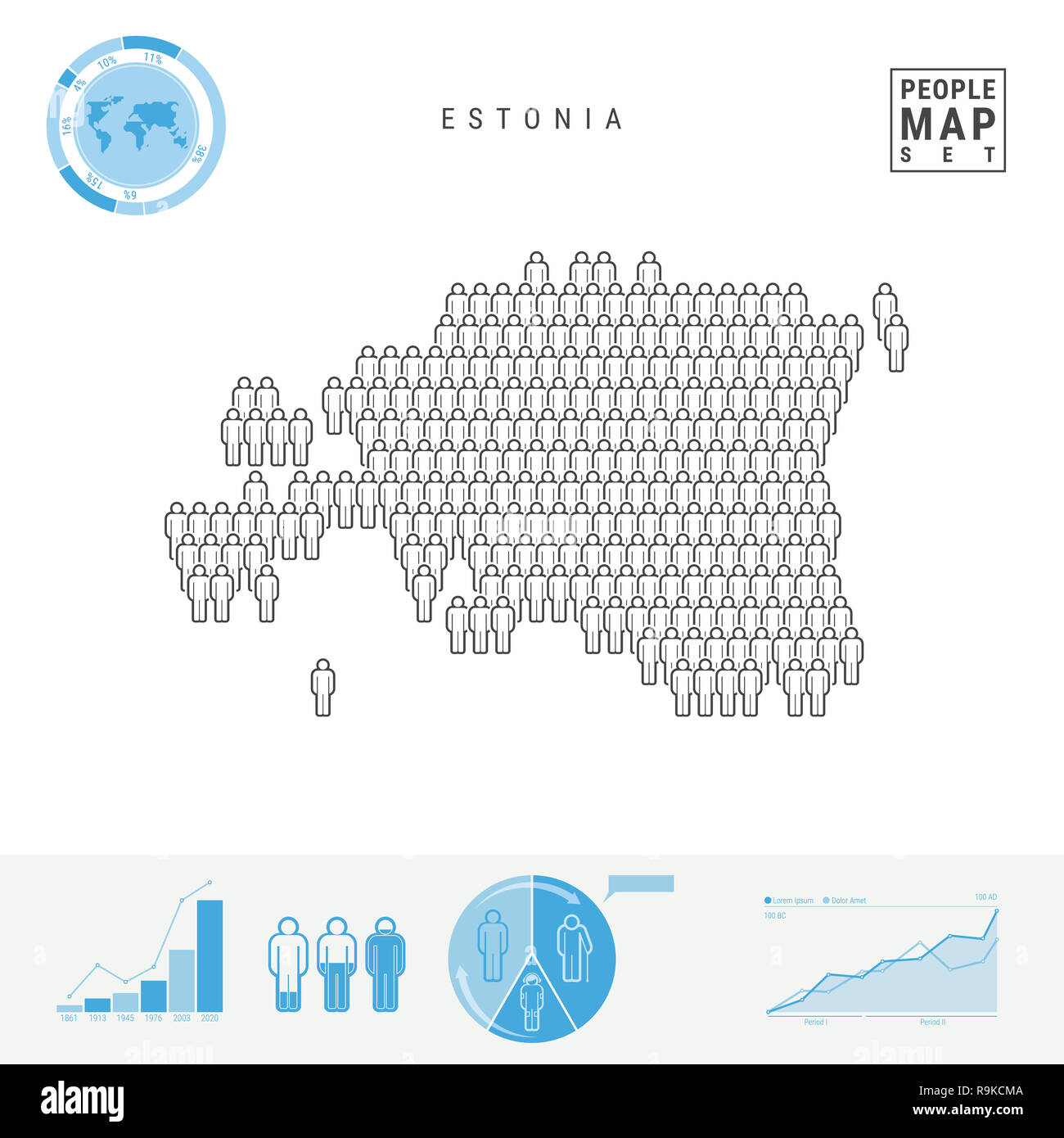 Estonia People Icon Map. People Crowd in the Shape of a Map of Estonia ...