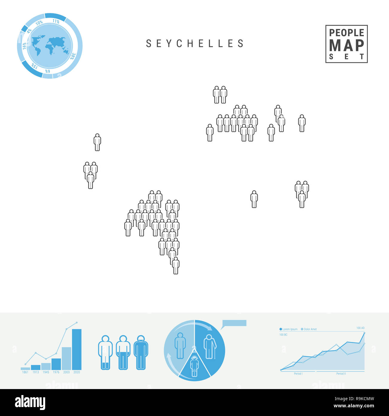 Seychelles People Icon Map. People Crowd in the Shape of a Map of ...