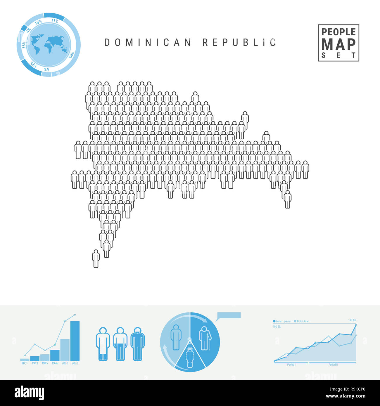 Dominican Republic People Icon Map. People Crowd in the Shape of a Map ...