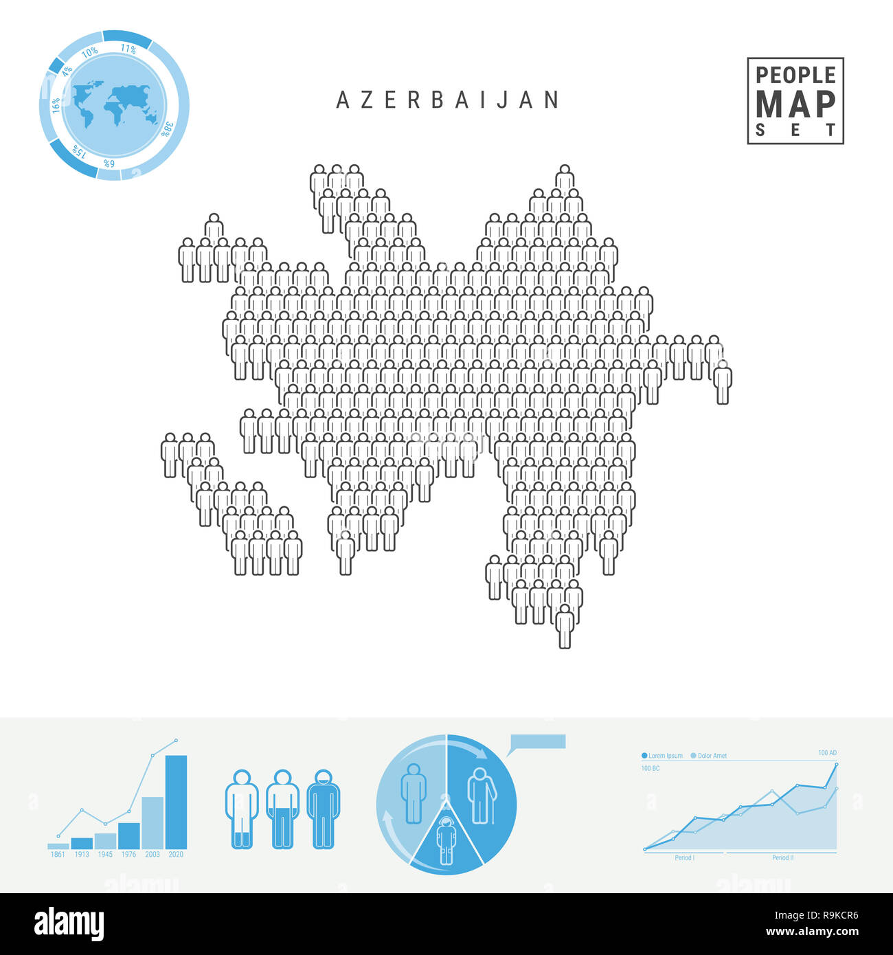 Azerbaijan People Icon Map. People Crowd in the Shape of a Map of ...