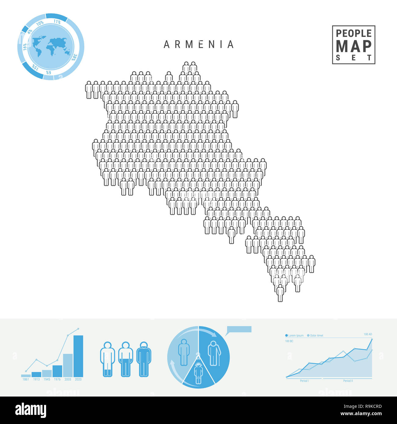 Armenia People Icon Map. People Crowd in the Shape of a Map of Armenia ...