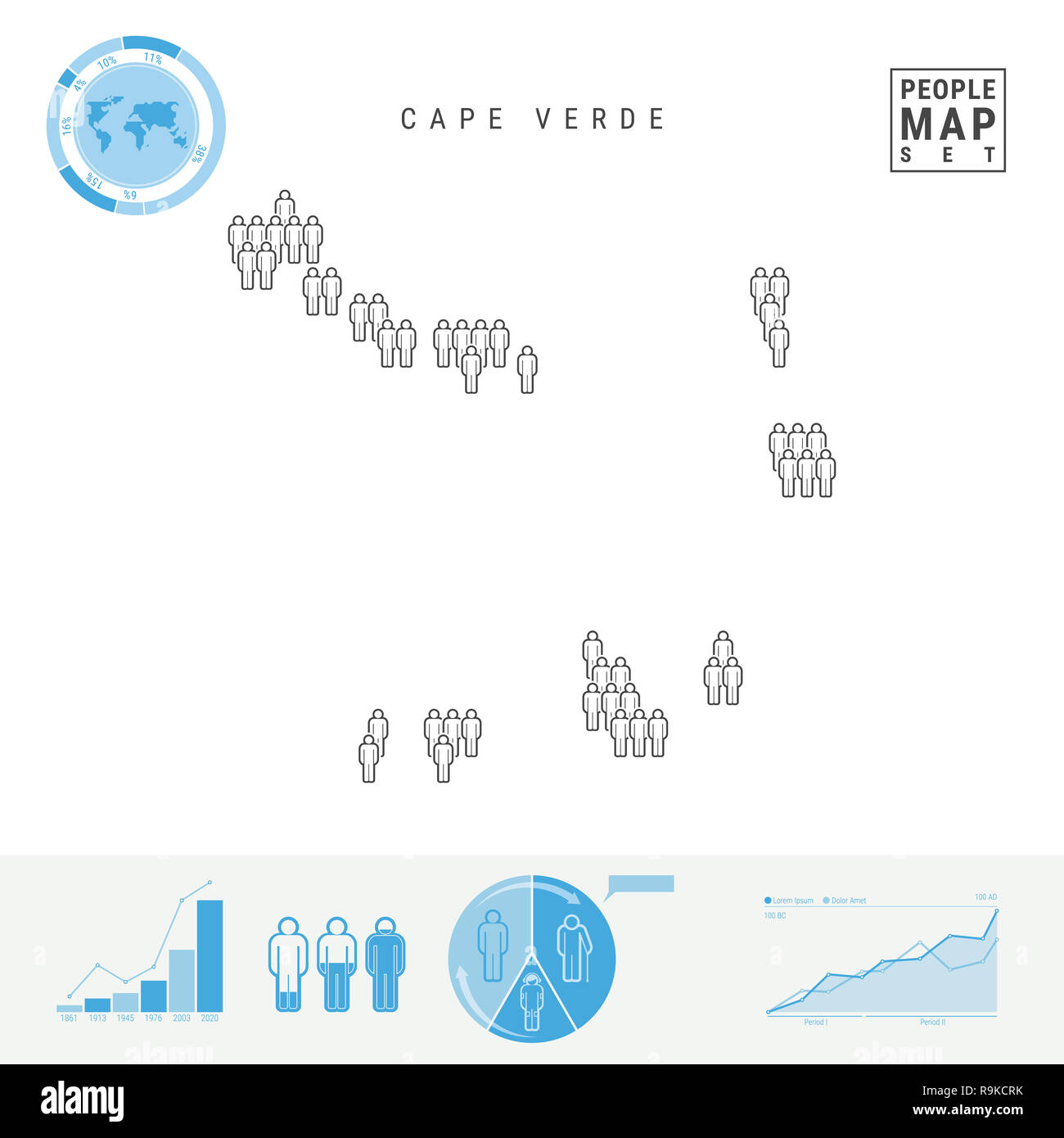 Cape Verde People Icon Map. People Crowd in the Shape of a Map of Cape ...