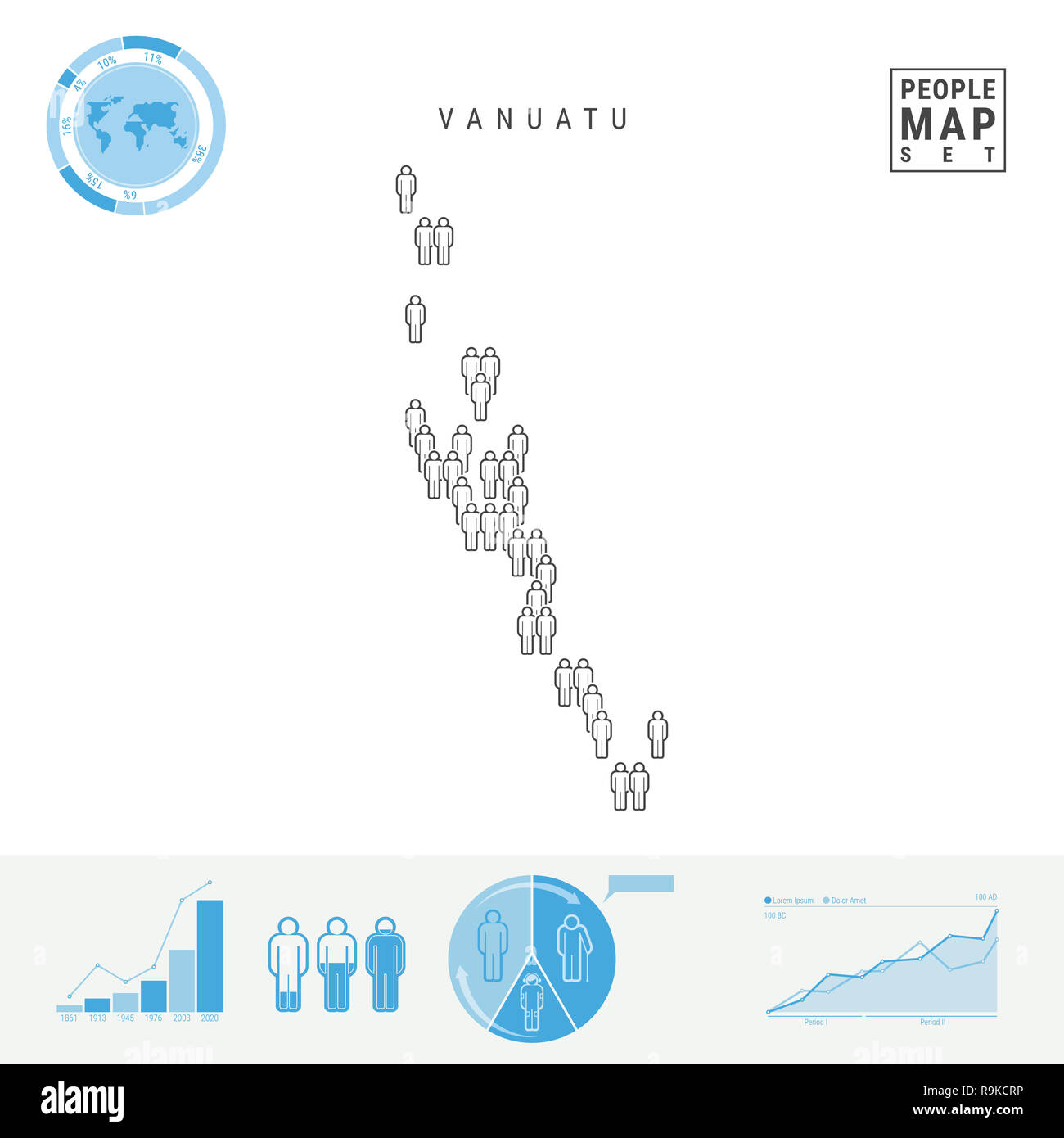 Vanuatu People Icon Map. People Crowd in the Shape of a Map of Vanuatu ...