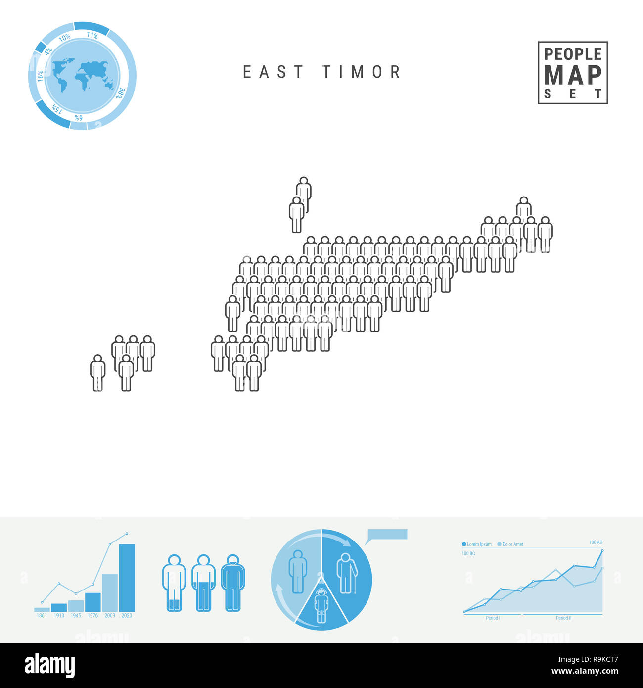 East Timor People Icon Map. People Crowd in the Shape of a Map of East ...