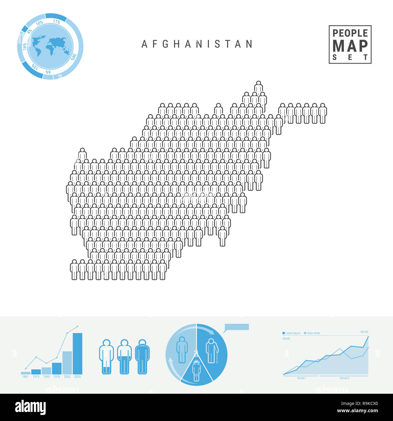 Afghanistan People Icon Map. People Crowd in the Shape of a Map of ...