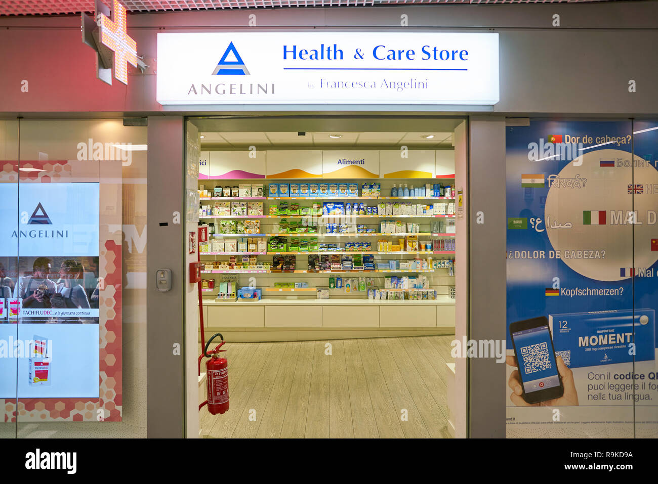 ROME, ITALY - CIRCA NOVEMBER, 2017: entrance to Angelini health and ...