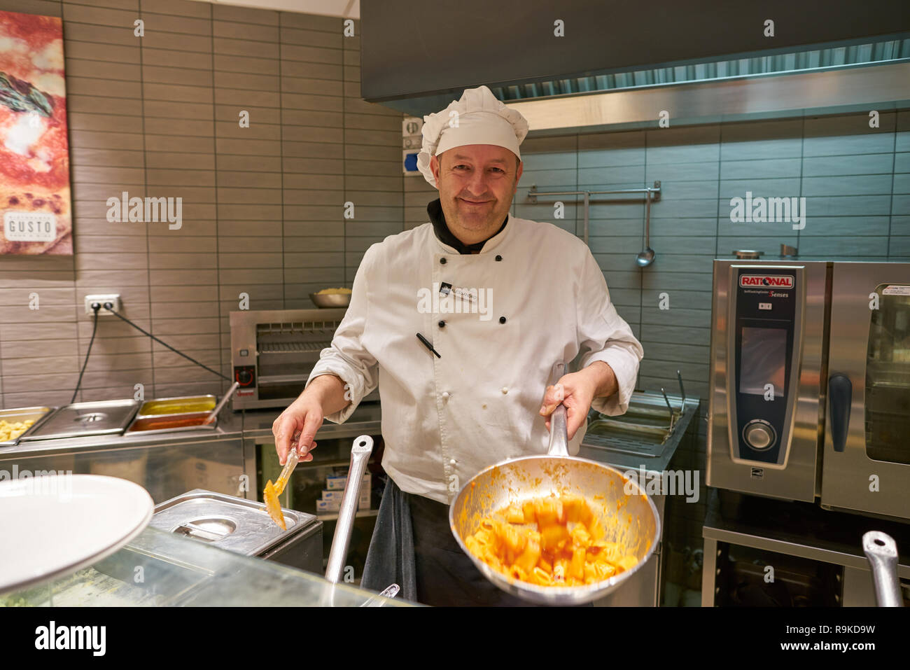 ROME, ITALY - CIRCA NOVEMBER, 2017: indoor portrait of staff at Gusto ...