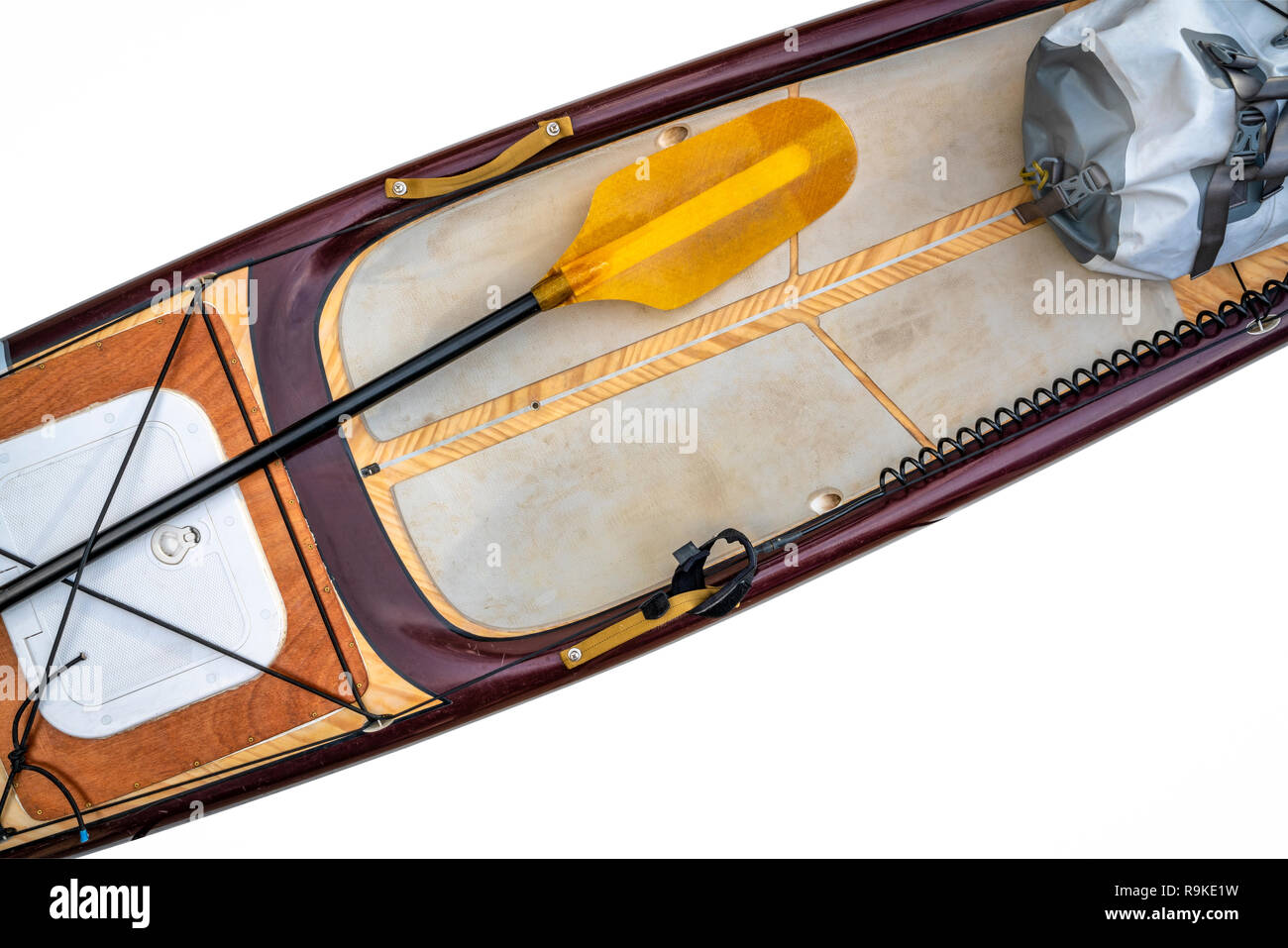 expedition or touring stand up paddleboard - top view of a deck with a ...