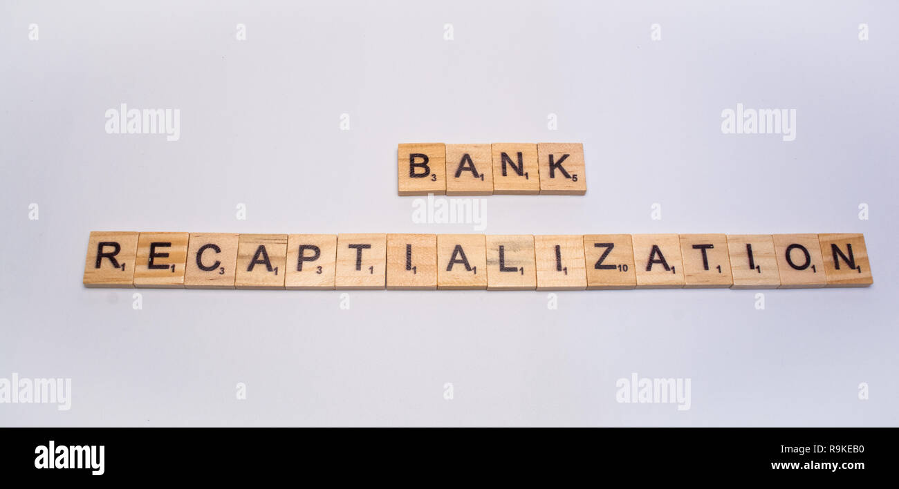 Concept of bank recapitalization on isoalated background Stock Photo ...