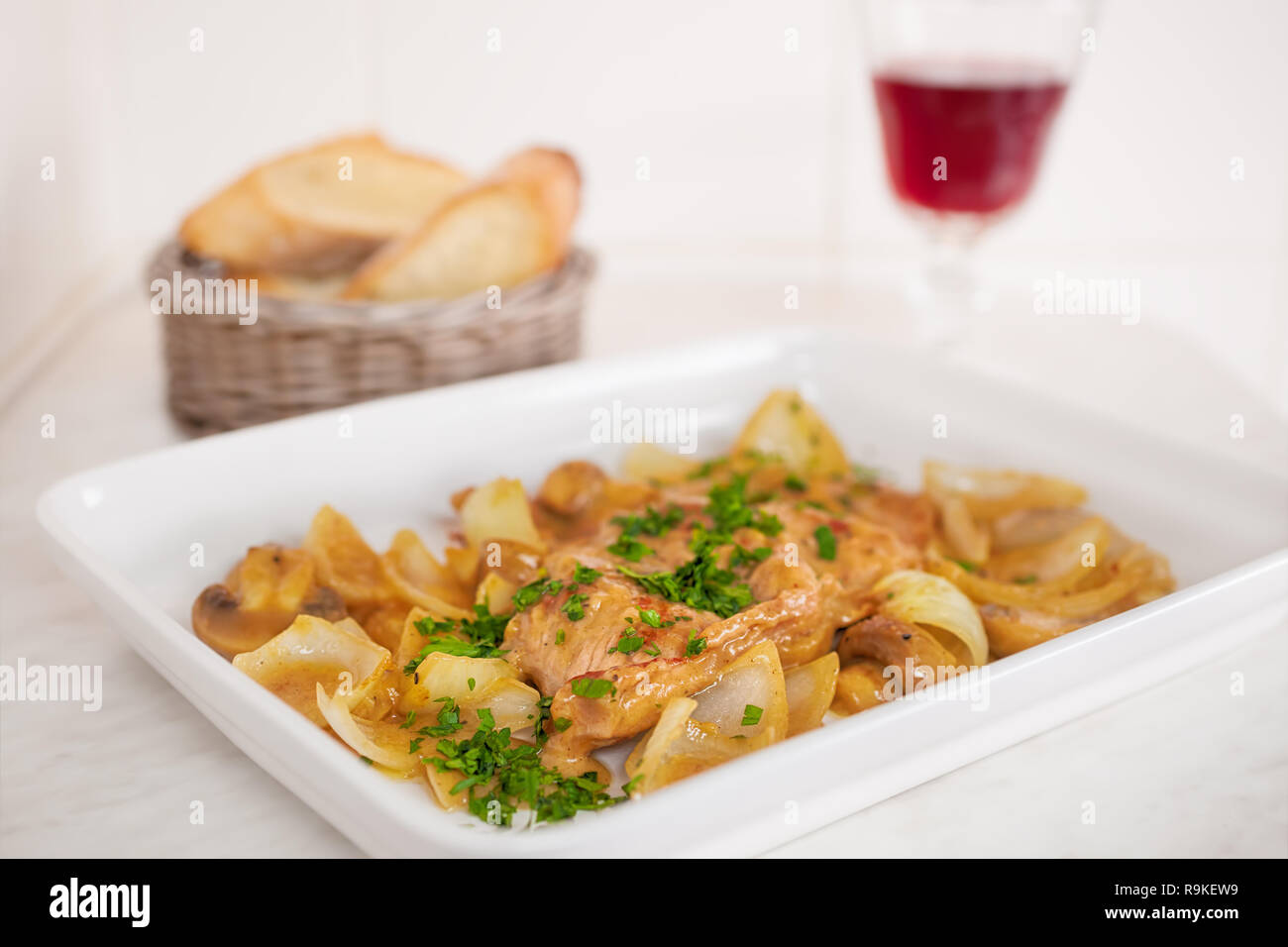 Hunter's beef steak - lovačke snicle - marinated in a sauce of cream ...