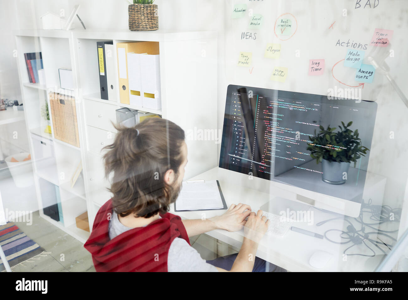 Working with coded data Stock Photo - Alamy