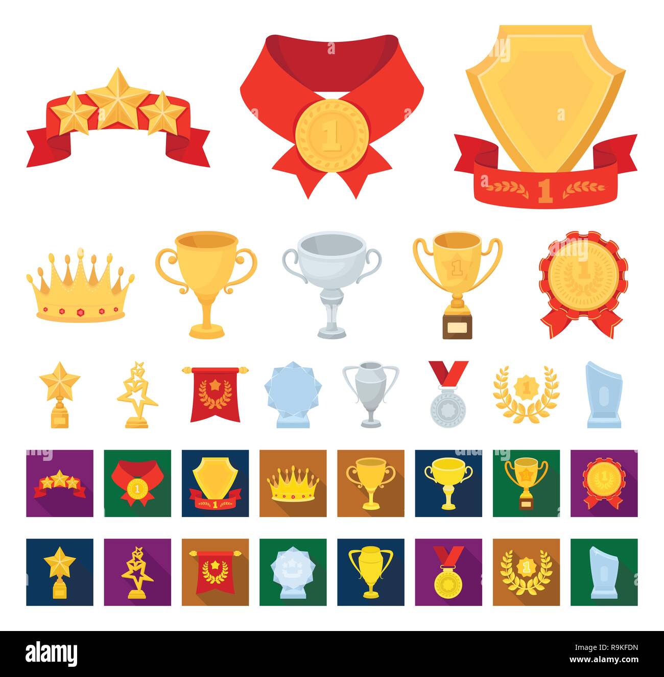 achievement,achievements,award,cartoon,flat,championship,collection ...