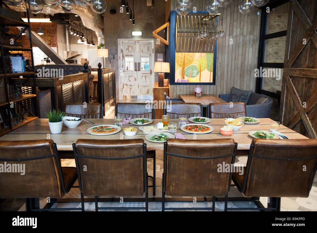 Table with food Stock Photo - Alamy