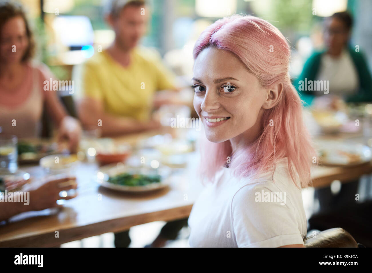 Friendly girl hi-res stock photography and images - Alamy