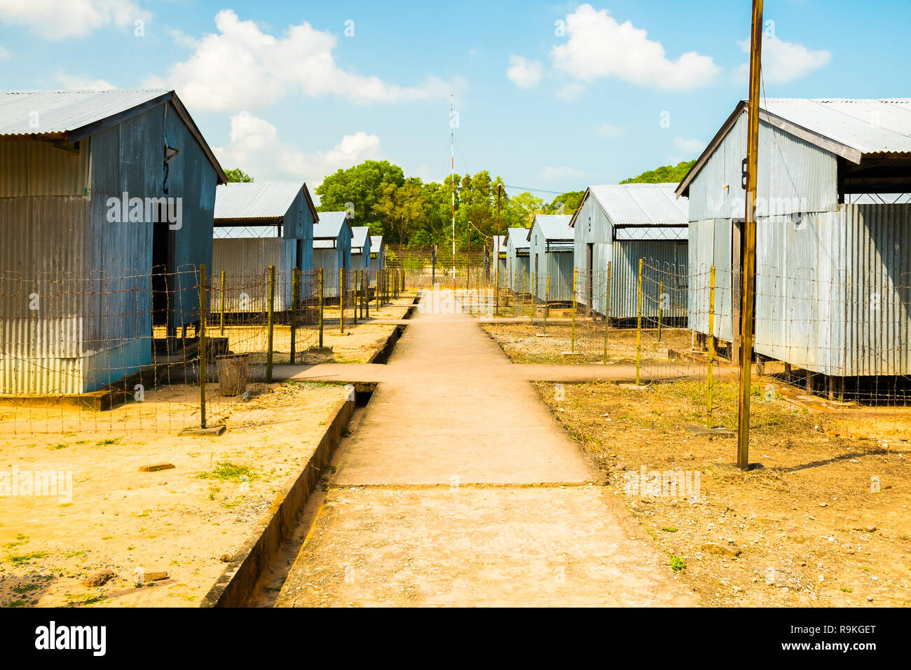 Buildings of the Coconut Tree Prison in Phu Quoc Island in Vietnam ...