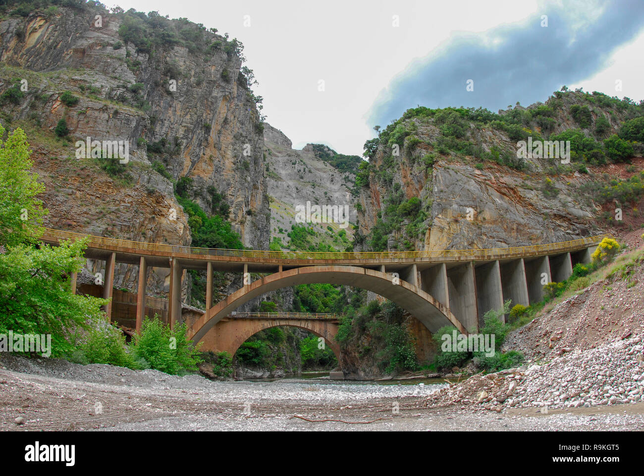 Concrete bridge in Northern Greece Stock Photo - Alamy
