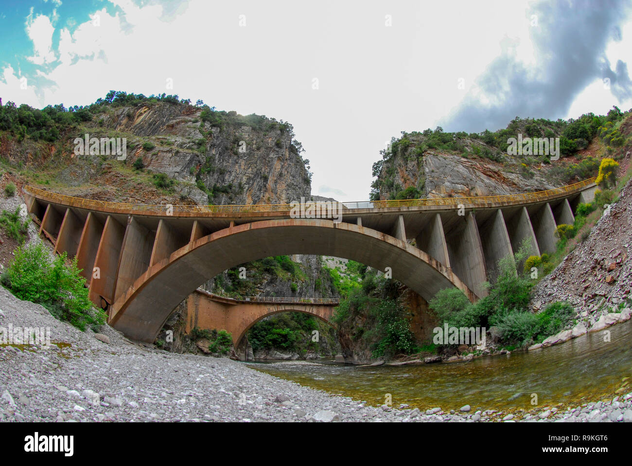 Concrete bridge in Northern Greece Stock Photo - Alamy