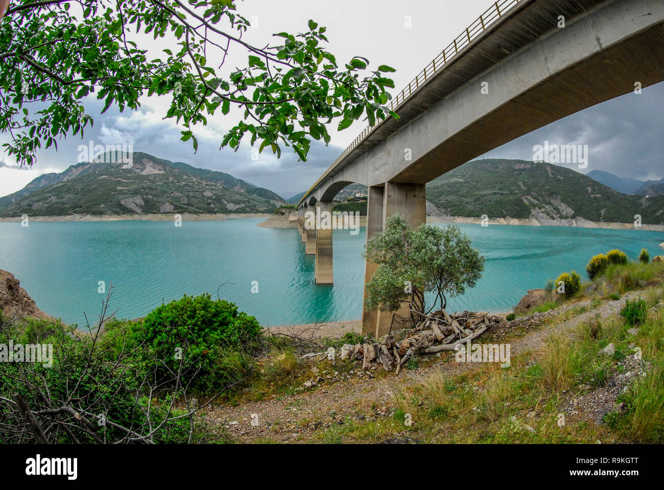 Concrete bridge in Northern Greece Stock Photo - Alamy