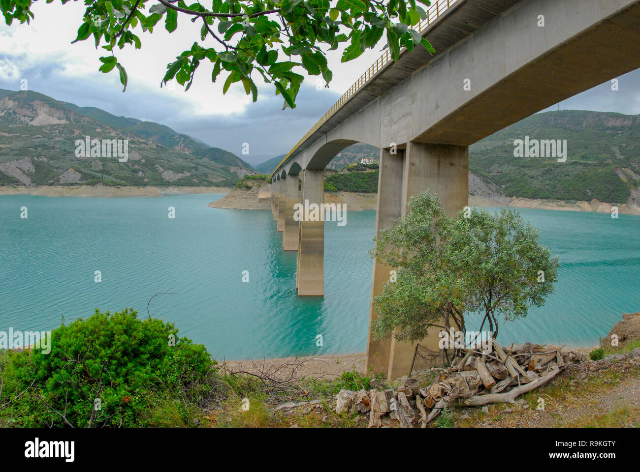Concrete bridge in Northern Greece Stock Photo - Alamy