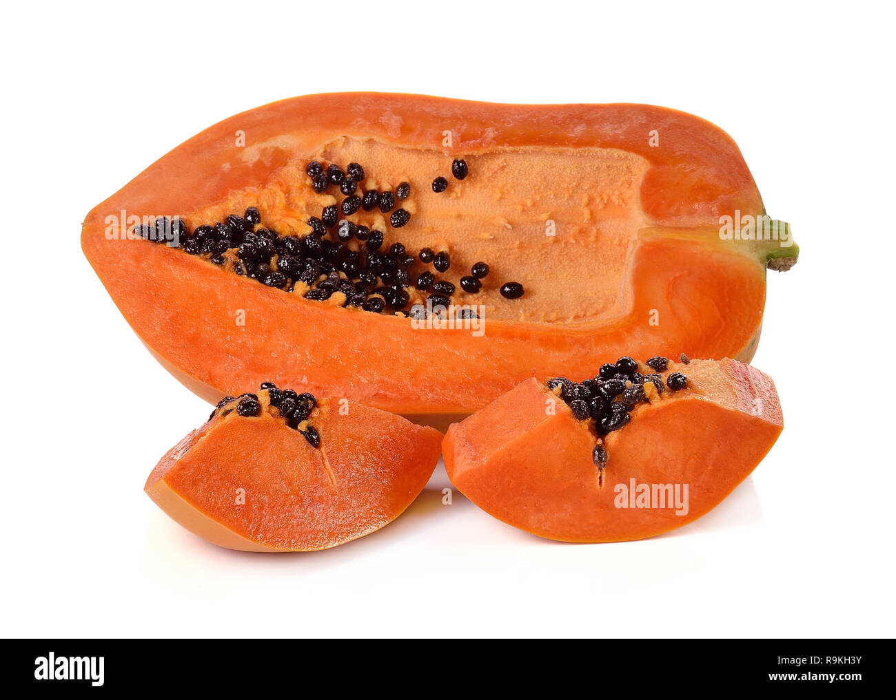 Papaya isolated on white backgroound Stock Photo - Alamy