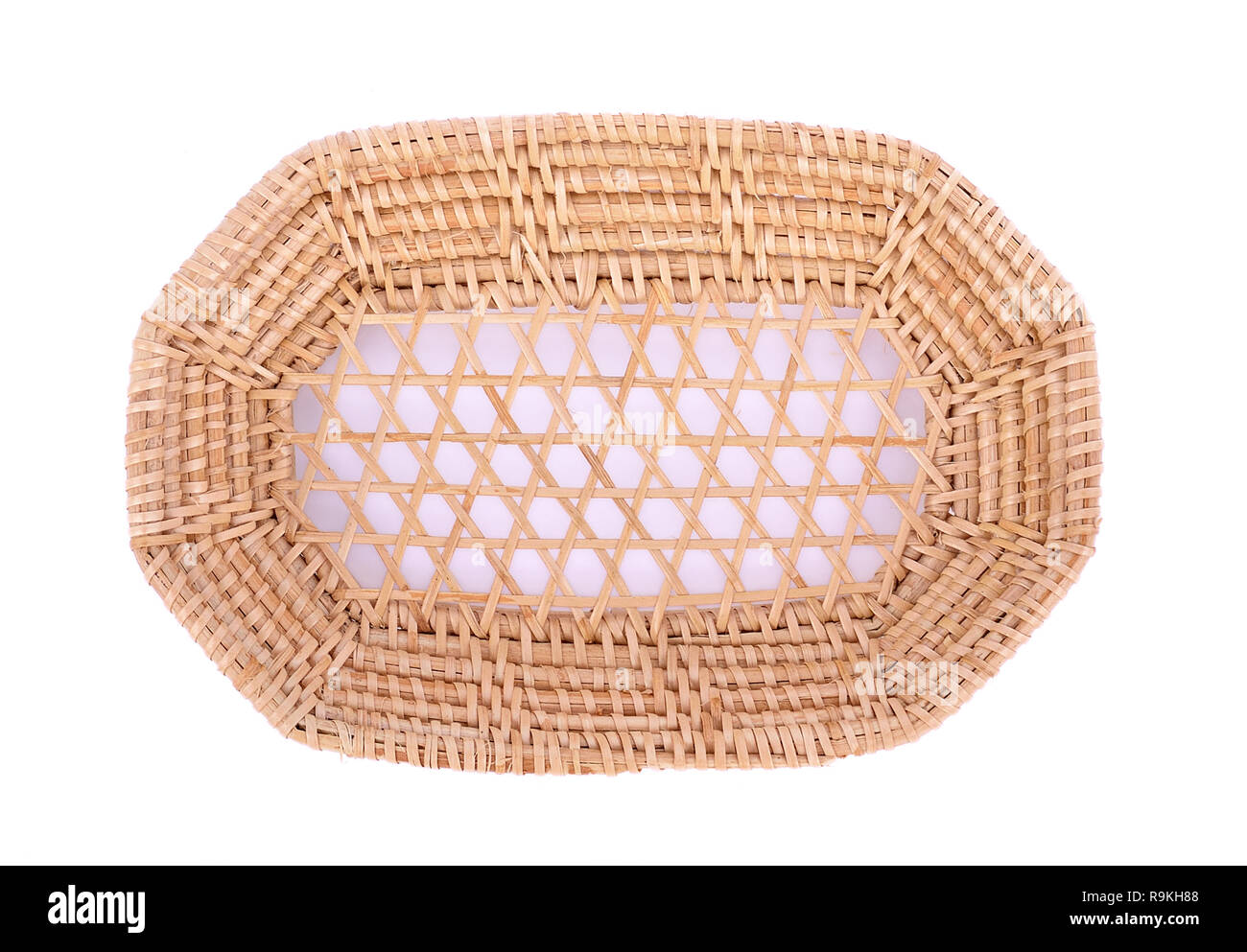 vintage weave wicker basket isolated on white background Stock Photo ...